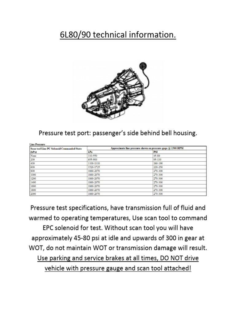 6L80 Technical Tips | PDF