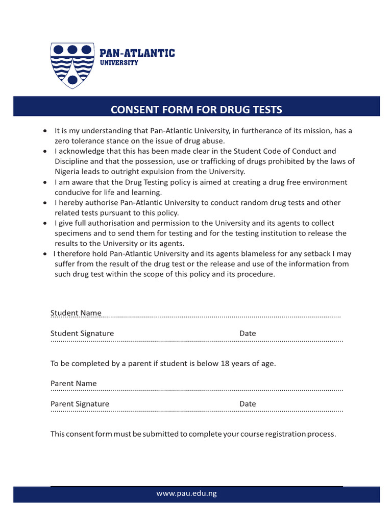 Drug Consent Form 241018 150608 | PDF