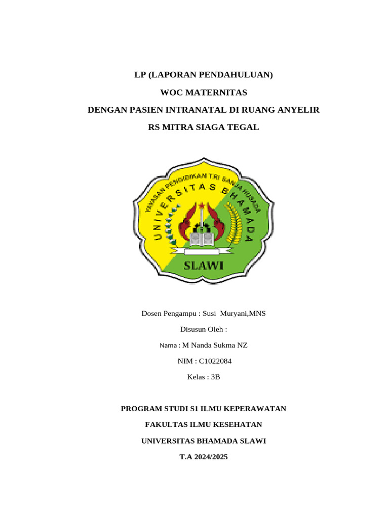 LP Woc Persalinan Normal - Nanda | PDF