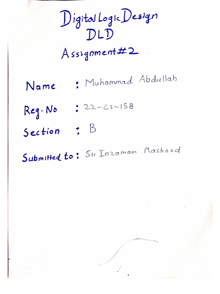 DLD Assignment | PDF