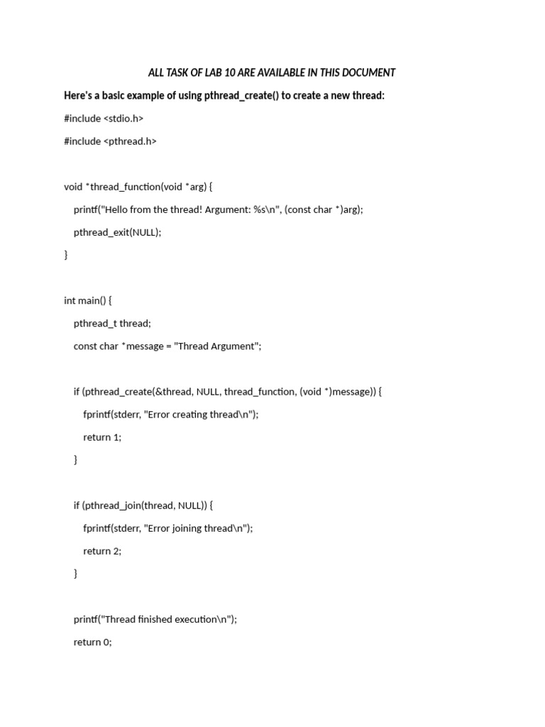 C++ OPERATING SYTEM THREADS TASK | PDF | Matrix (Mathematics) | Namespace