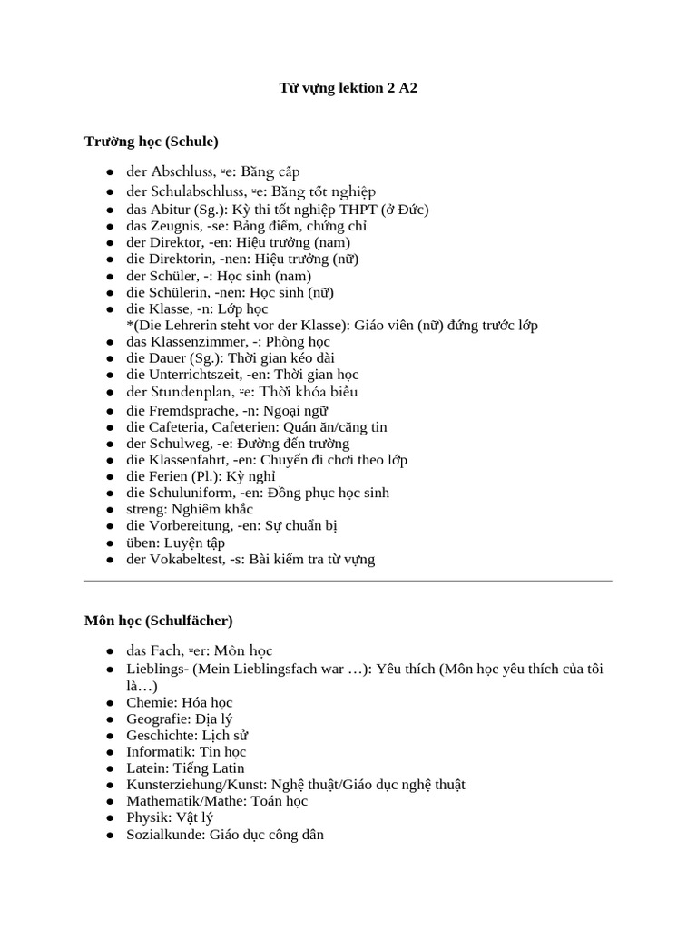 T V NG Lektion 2 A2 | PDF