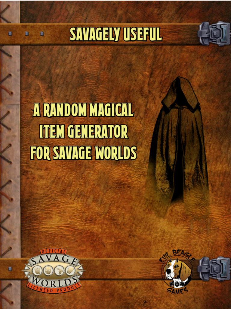 Savage Worlds - Savagely Useful Random Magical Items | PDF