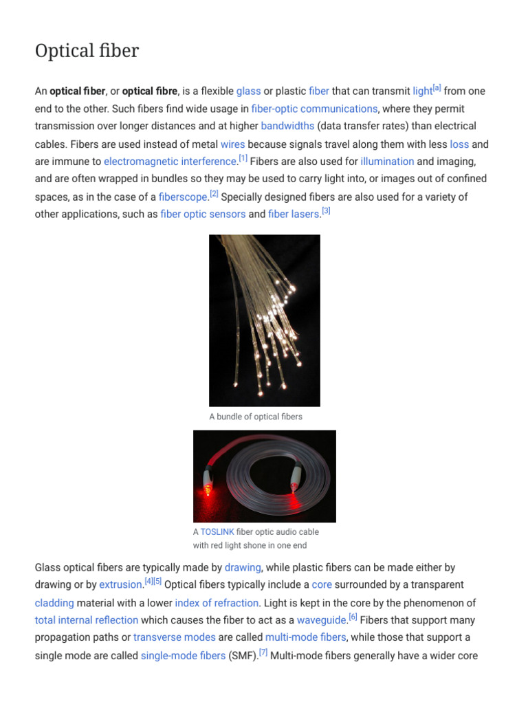 Optical Fiber: A Comprehensive Guide | PDF | Optical Fiber | Attenuation