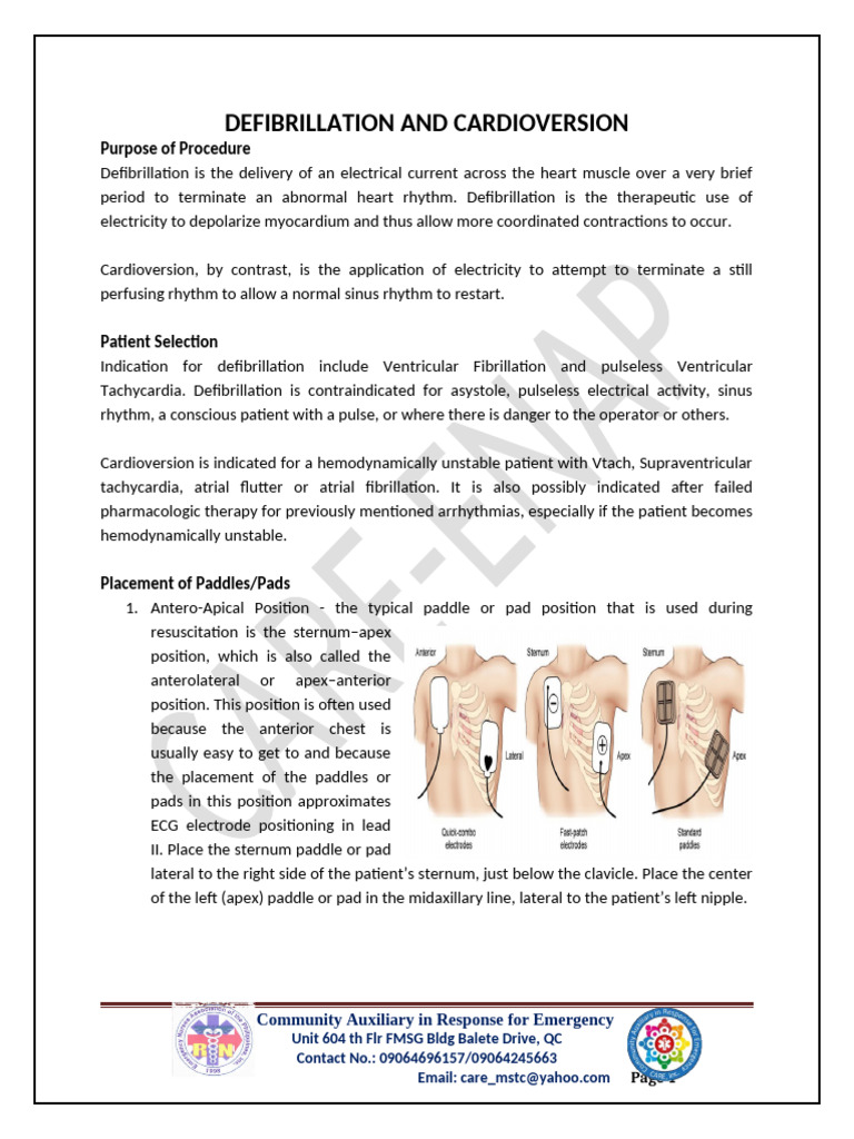 Chapter 4 Defebrilation | PDF | Artificial Cardiac Pacemaker | Cardiology