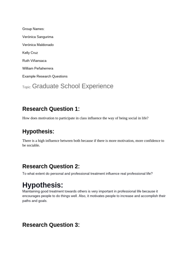 Maldonado GroupworkResearch Questions | PDF