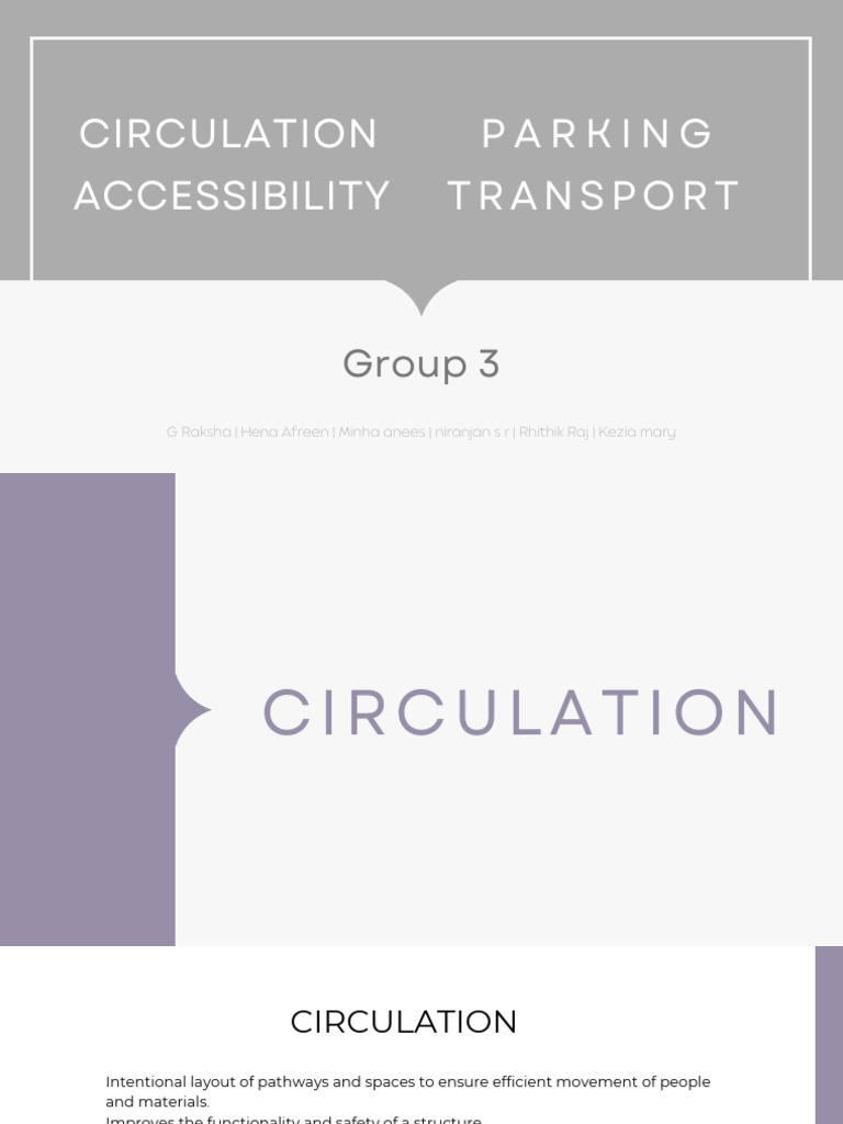 CIRCULATION | PDF | Accessibility | Parking