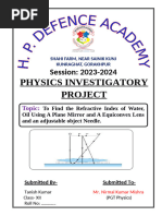 Class XII Physics Project | PDF | Refractive Index | Mirror