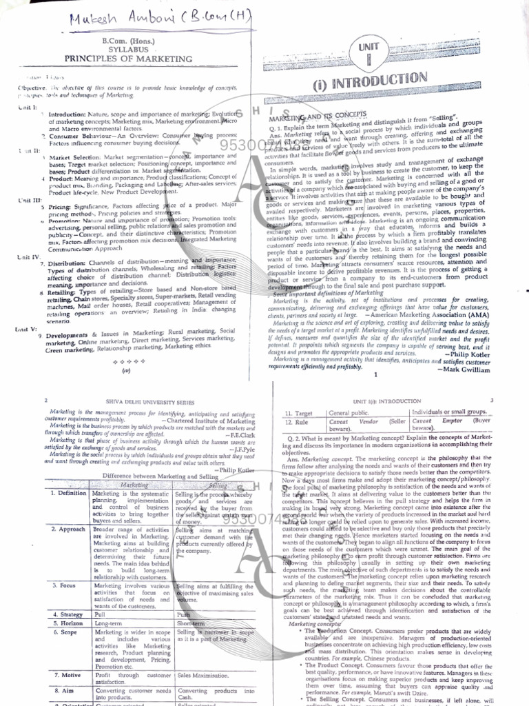 Principle of Marketing 10 Years (1) (1) TEAM ASHISH CHOUDHARY DSC | PDF