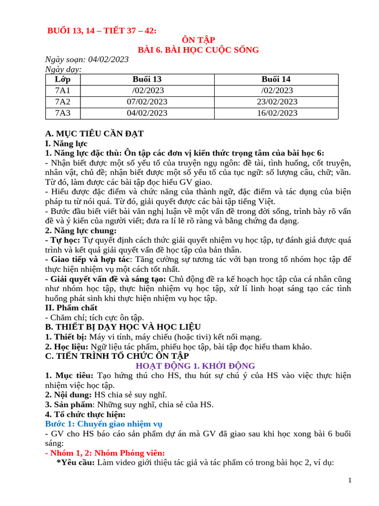 DẠY THÊM - BÀI 6, KNTT | PDF