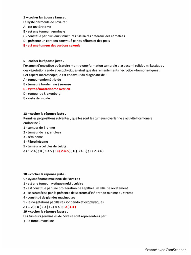 Anapath Col Ovaire TD | PDF