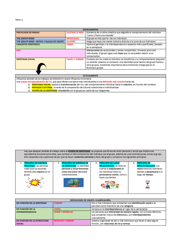 Esquemas Resumen | PDF | Cohesión grupal | Liderazgo