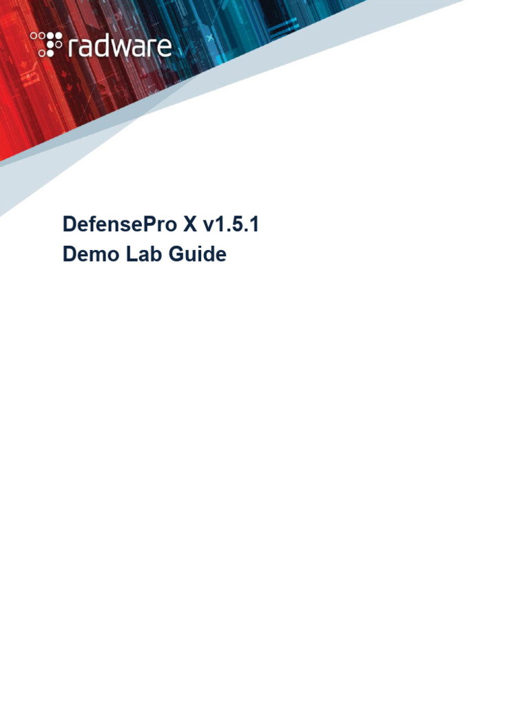 DefensePro X v1.5.1 Lab Guide | PDF | Domain Name System | Denial Of ...