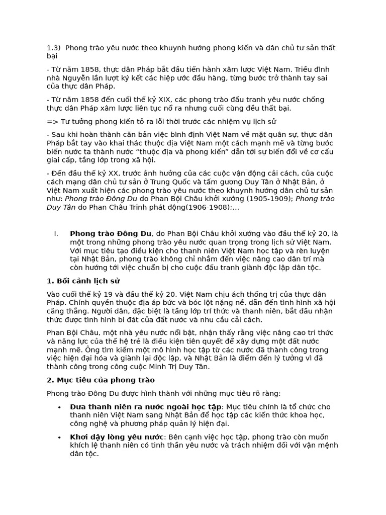Phong Trào Đông Du | PDF