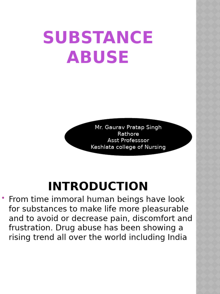 6.Substance Abuse | PDF | Substance Abuse | Substance Dependence