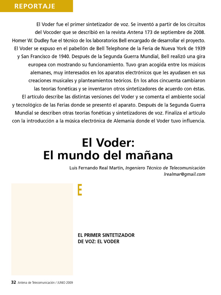 08d Rep Voder MN3 | PDF | Música electrónica | Fonética
