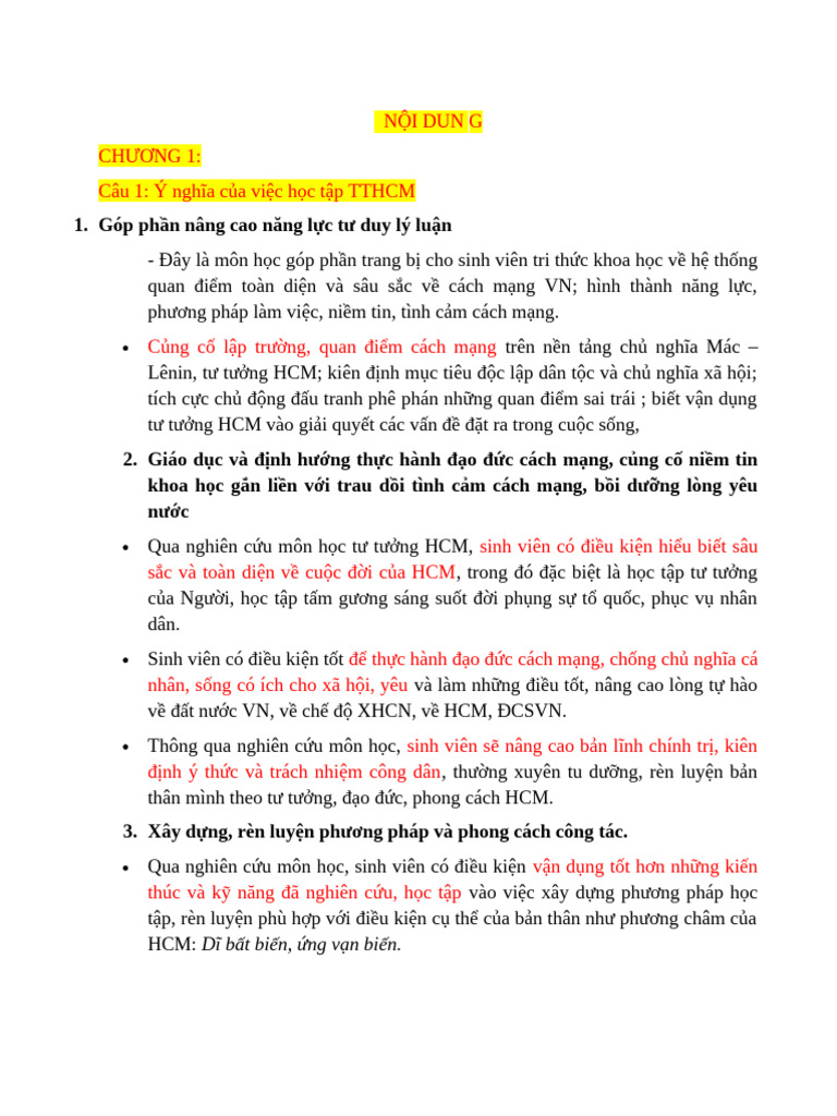 N I Dung TTHCM | PDF