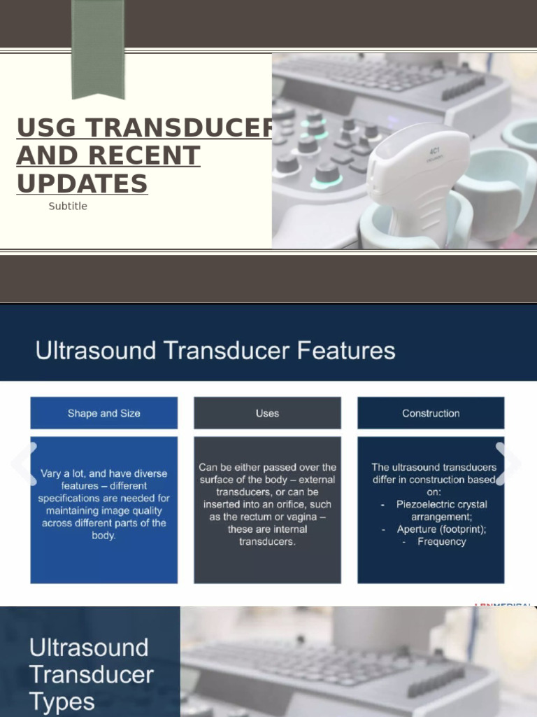 USG Transducers and Recent Updates | PDF | Medical Ultrasound | Medical ...