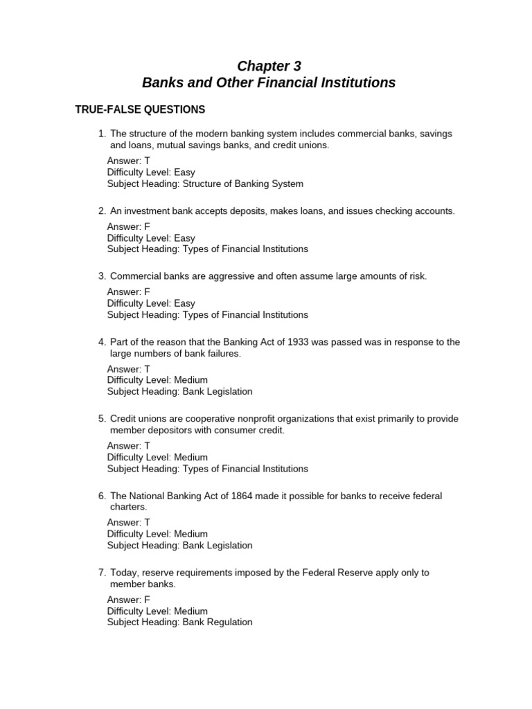 CH 03 | PDF | Banks | Savings And Loan Association