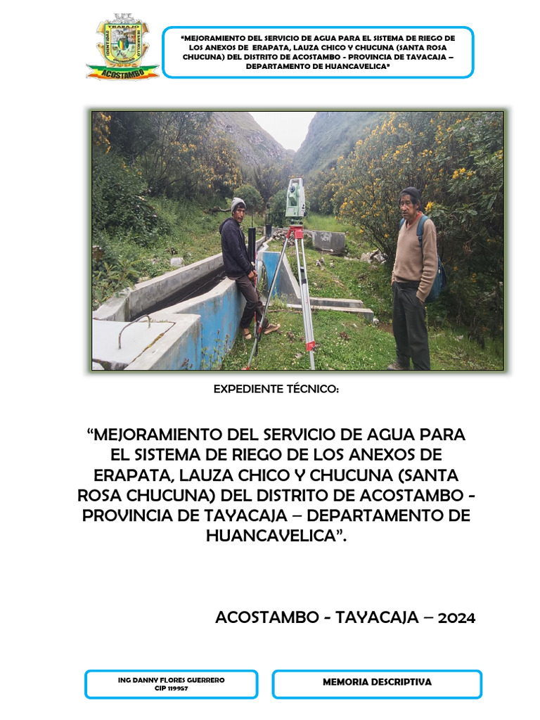 Mejora del Riego en Acostambo, Huancavelica | PDF | Riego | Agricultura