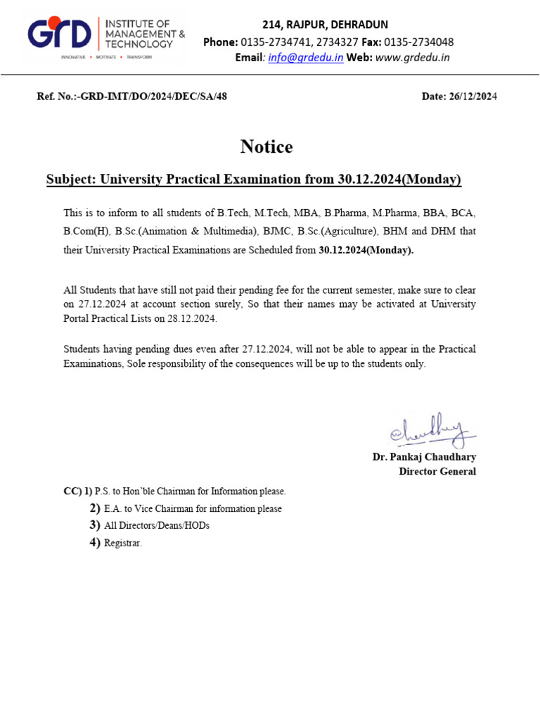 UTU - and - SDSU - University Practical Examination - From - 30.12.2024 ...