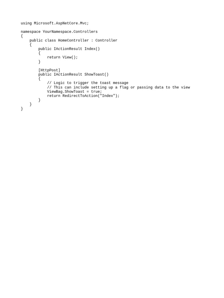 Syncfusion Toast Message Code-Csharp | PDF