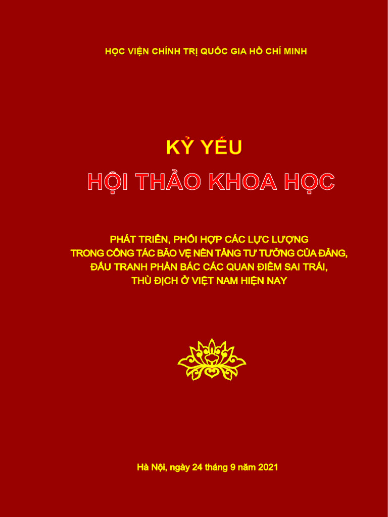 2021 - Hội Thảo Quốc Gia Bảo Vệ NTTT - AJC | PDF