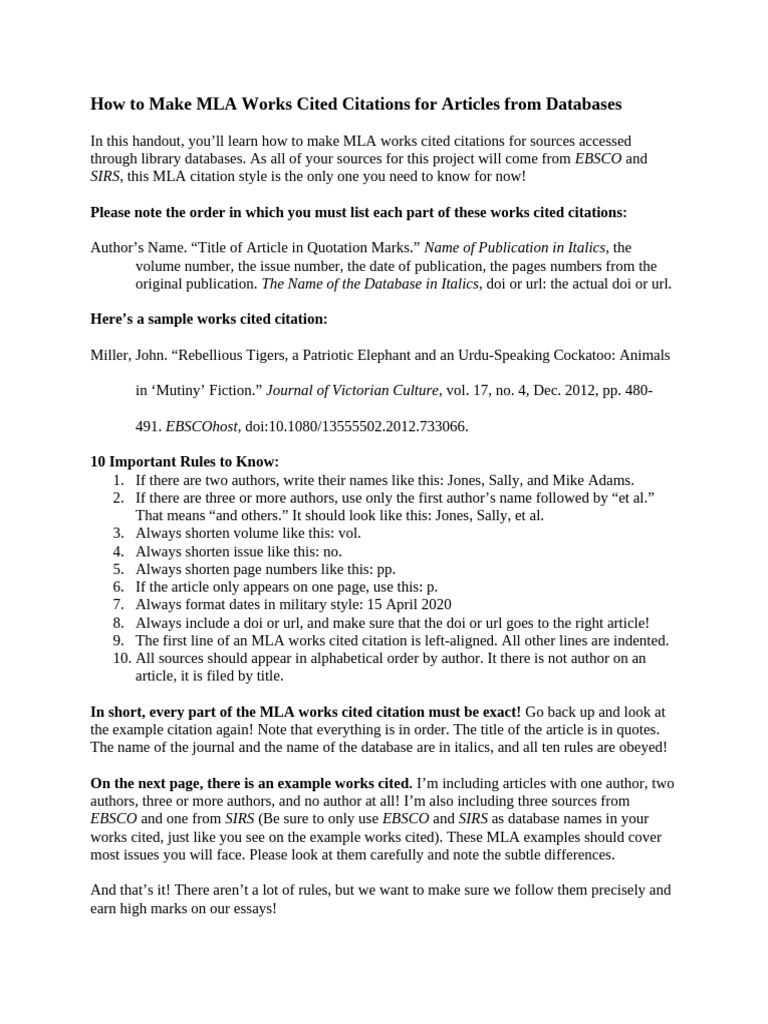 How To Make Works Cited Citations! | PDF | Citation