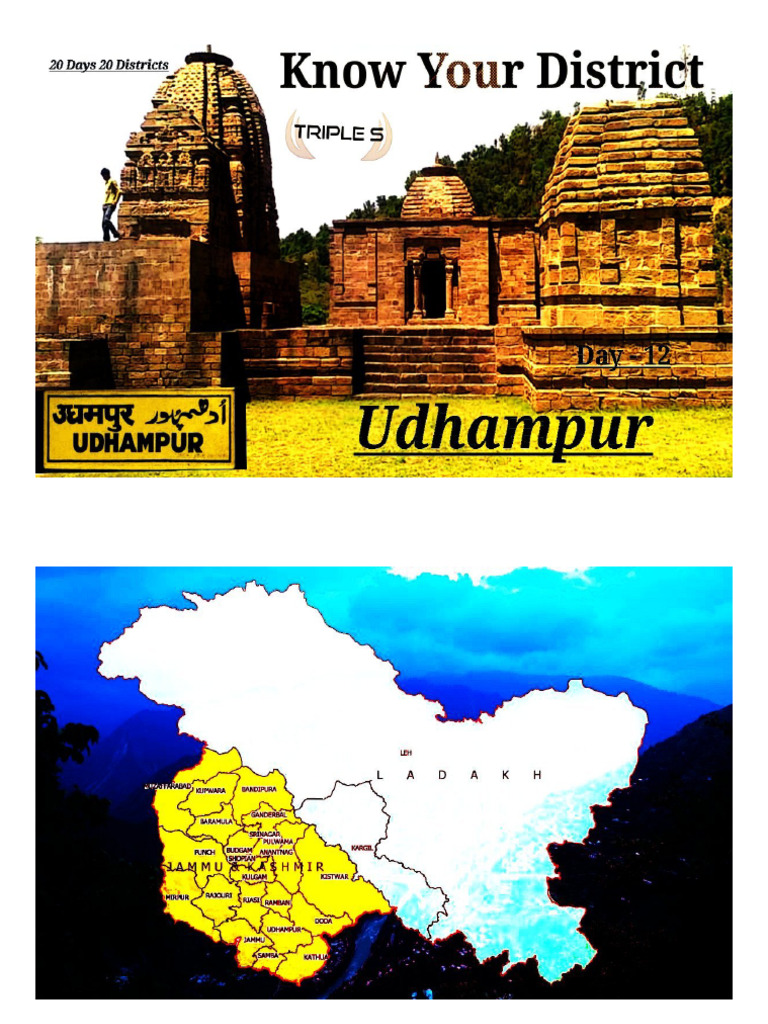 Day 12 UDHAMPUR Know Your District 20 Days 20 Districts Triple S | PDF