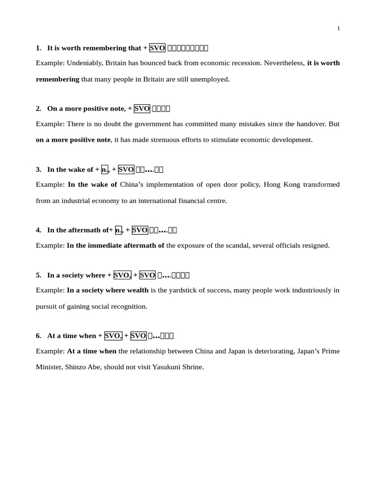ENG_Phrases notes | PDF | Hong Kong | China