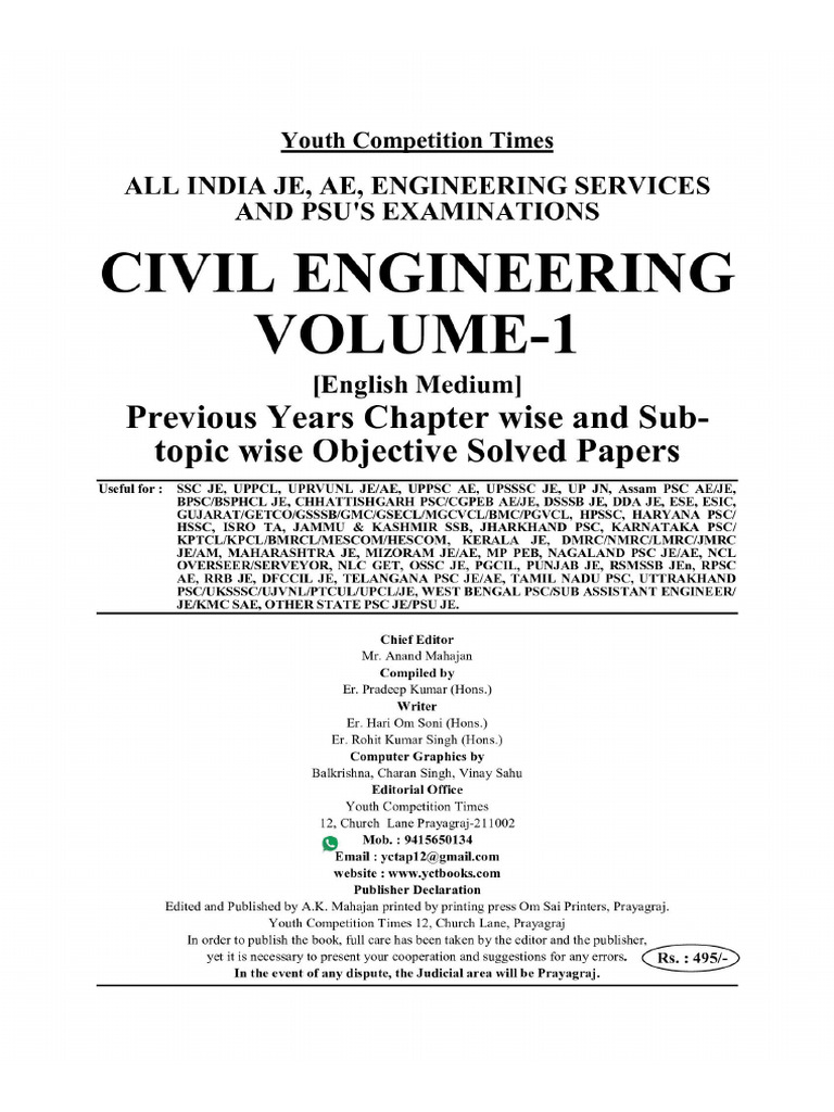 Civil JE 1 | PDF