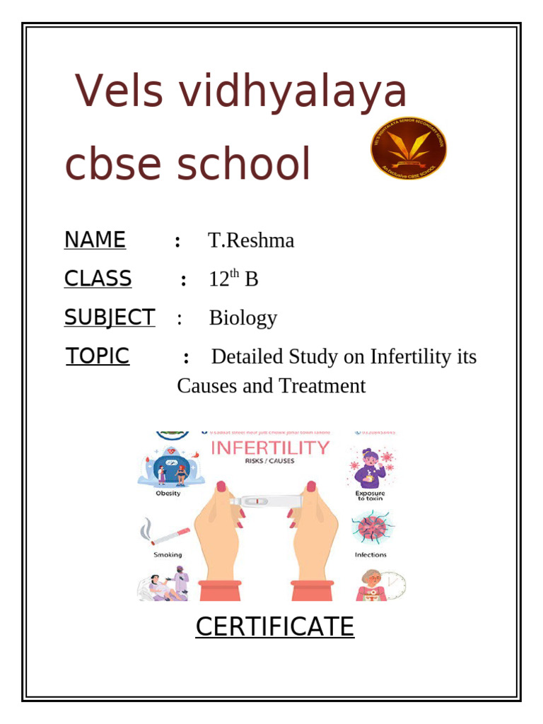Biology Investigatory Project | PDF | Infertility | Assisted Reproductive Technology