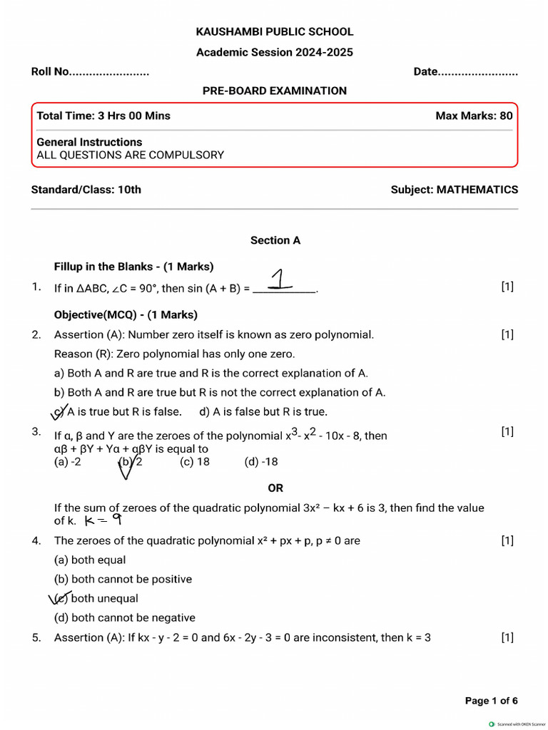 10 MATHS STANDARD - Edited | PDF