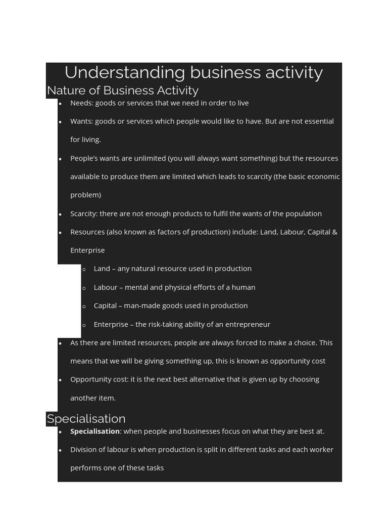 Understanding The Business Activity | PDF | Franchising | Partnership