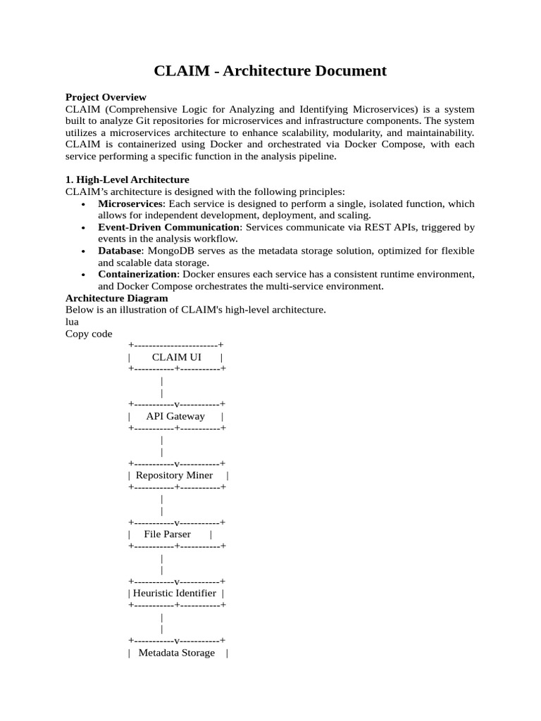 CLAIM-Architecture | PDF | Metadata | Parsing