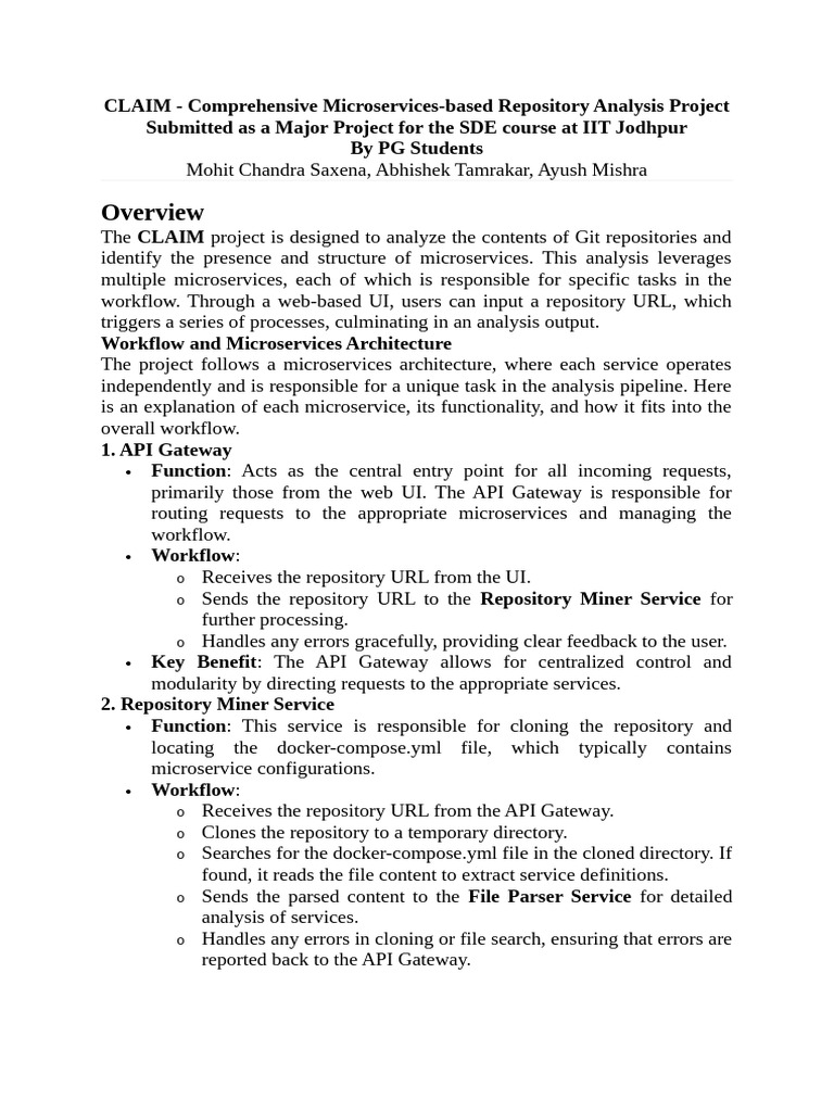 CLAIM_Report | PDF | Parsing | Metadata