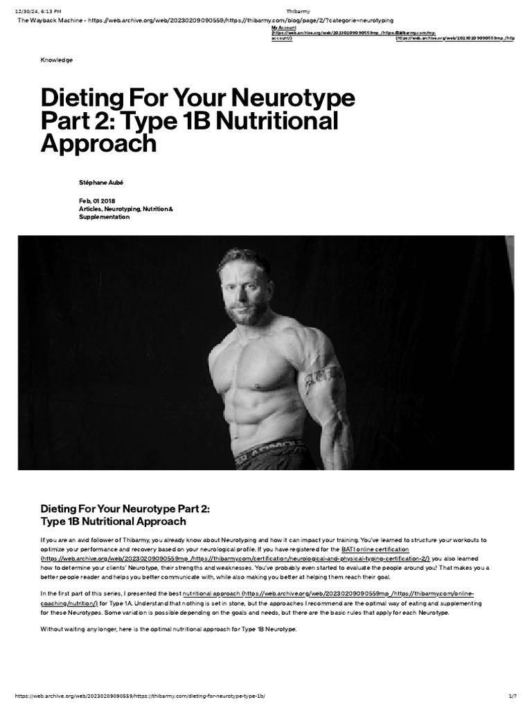 Dieating for Neurotype 1B | PDF | Dieting | Fat