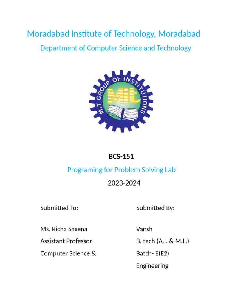 Moradabad Institute of Technolog2 | PDF