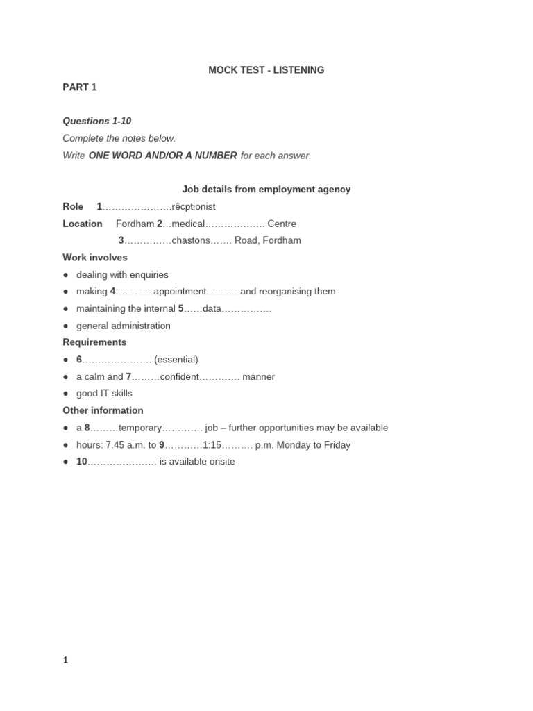 Mock test - Listening | PDF | Victor Hugo