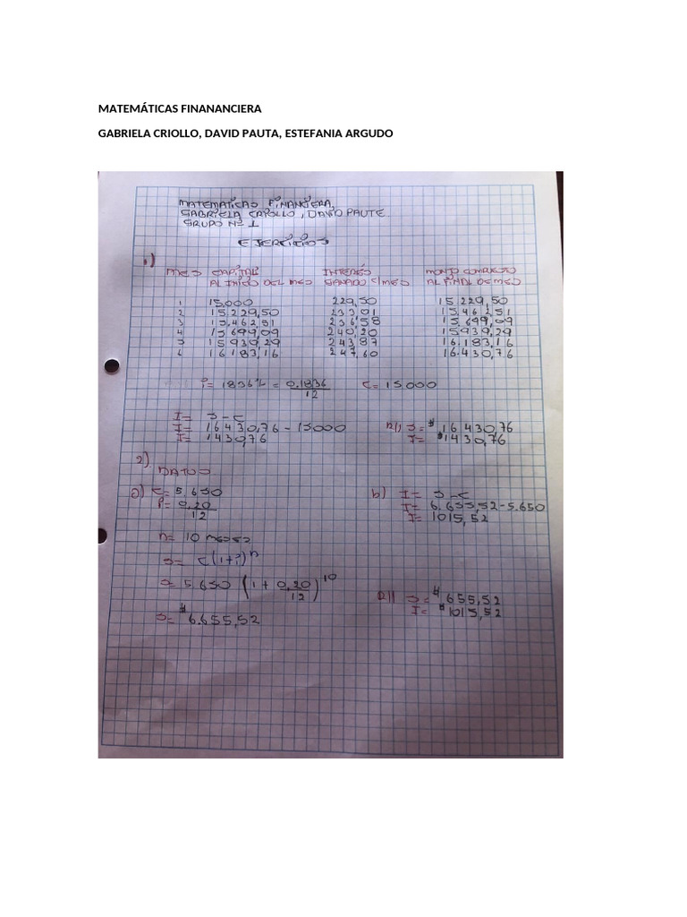 Ejercicios Mate | PDF