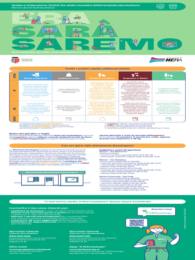 Calendario - Rimini - Zona Extraurbana - 2023 - 2024 | PDF