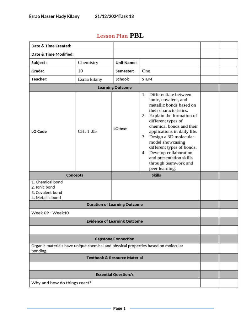 Task 13 | PDF | Chemical Bond | Molecules