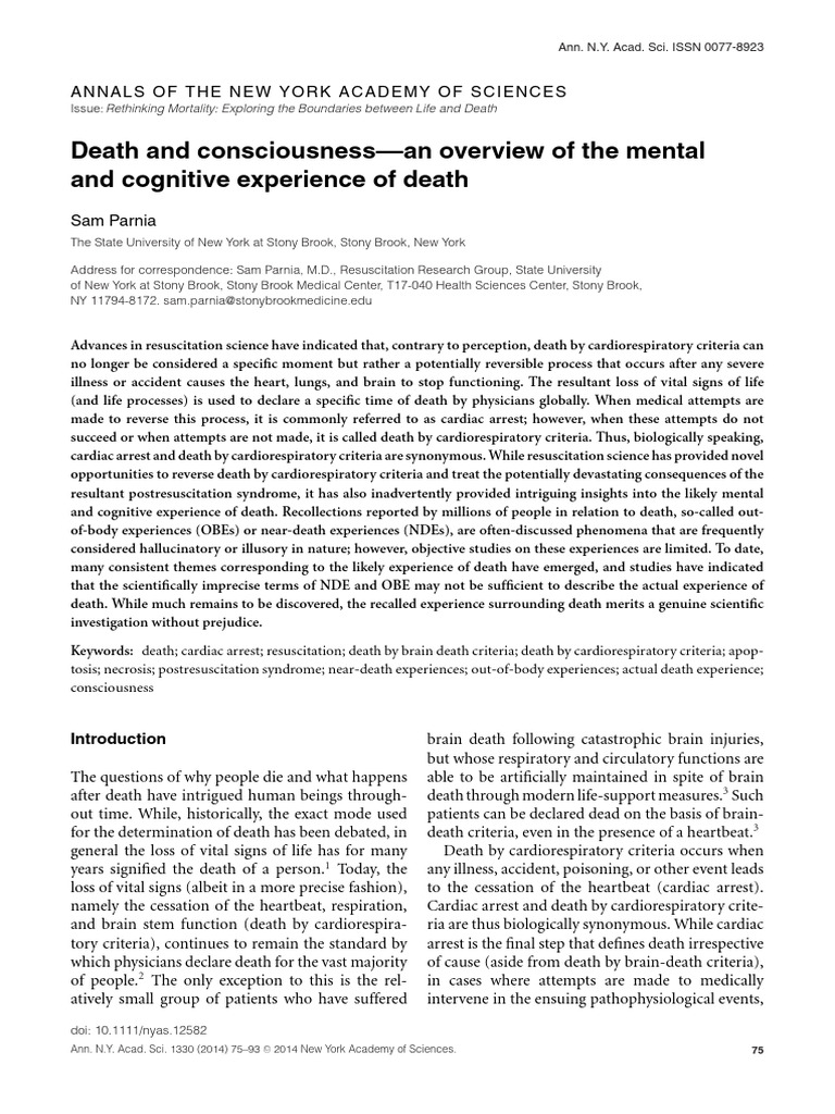 Exploring Death: Consciousness Insights | PDF | Cardiopulmonary ...