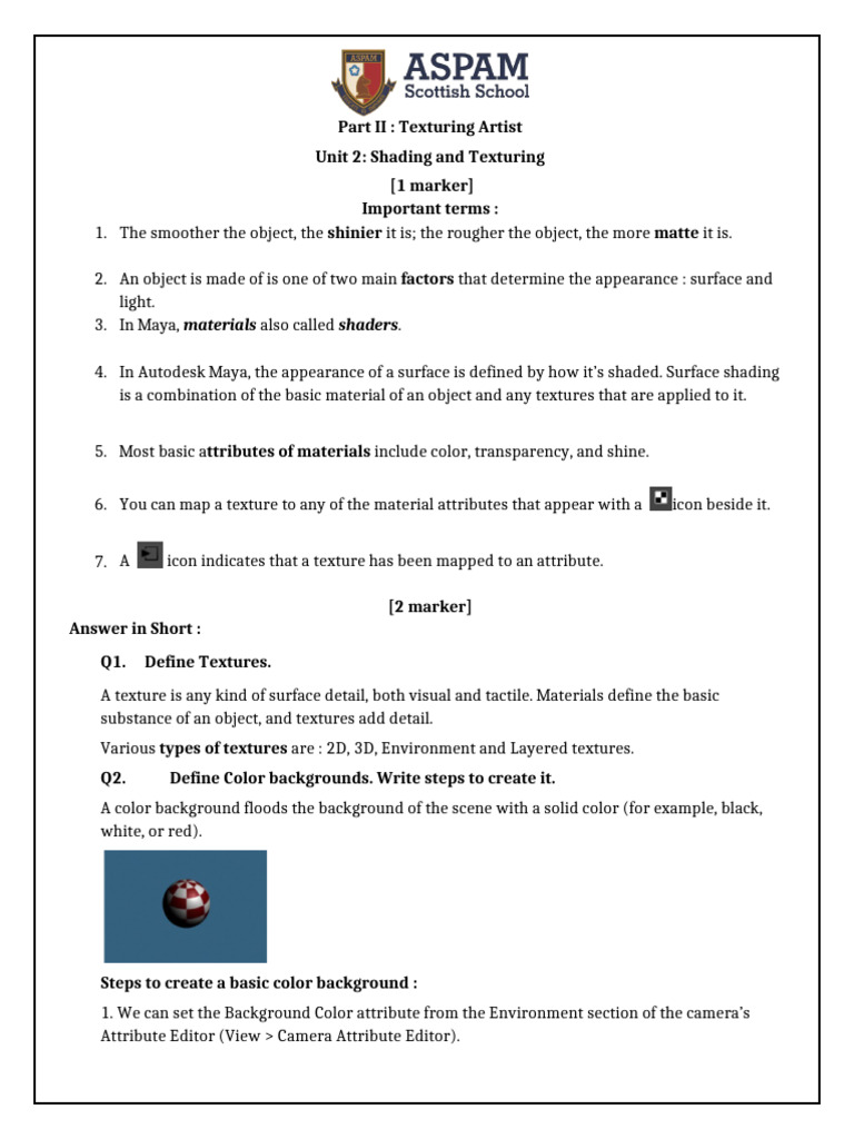 1724172813152_Unit_2_page_40_to_46 | PDF | Texture Mapping | 3 D Computer Graphics