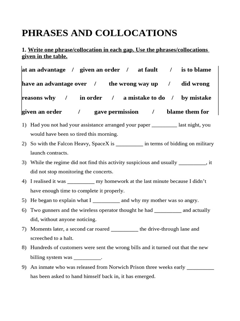 Phrases and Collocations | PDF