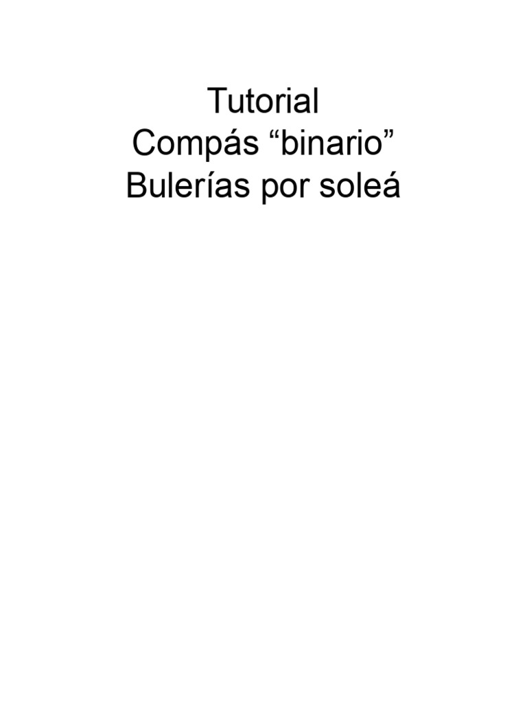 Compás de Bulerías por Soleá: Guía Práctica | PDF | Guitarras