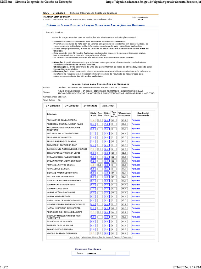 3ºc Resultado Final Eletiva | PDF | Science