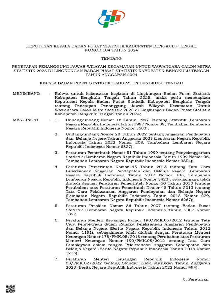 104 SK PJ Kecamatan Wawancara Calon Mitra 2025 | PDF