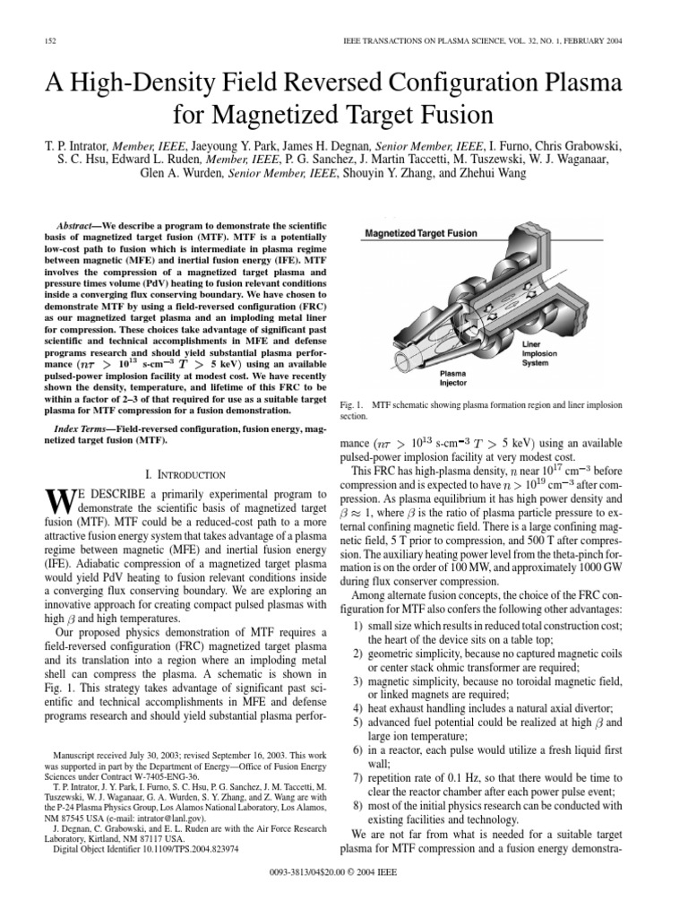 T. P. Intrator Et Al - A High-Density Field Reversed Configuration ...