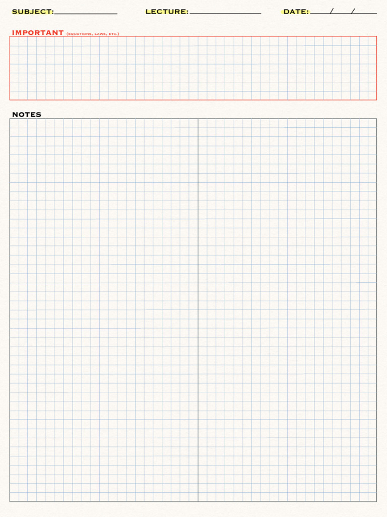Old School Notes - Grid | PDF